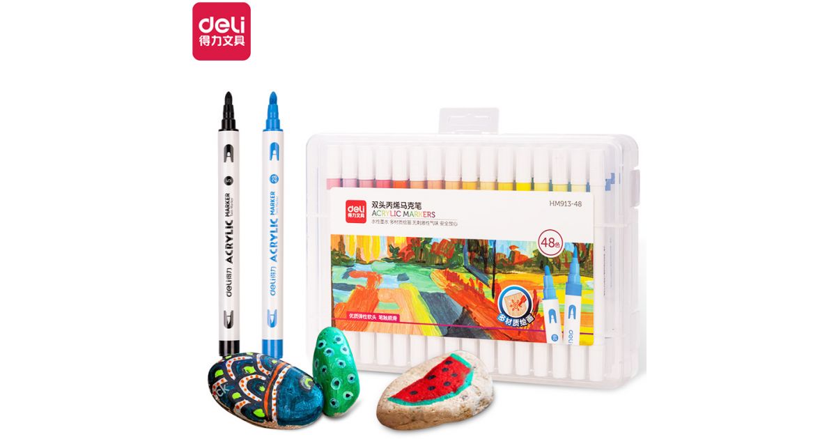 აკრილის მარკერი Deli 48 ფერი · საკანცელარიო