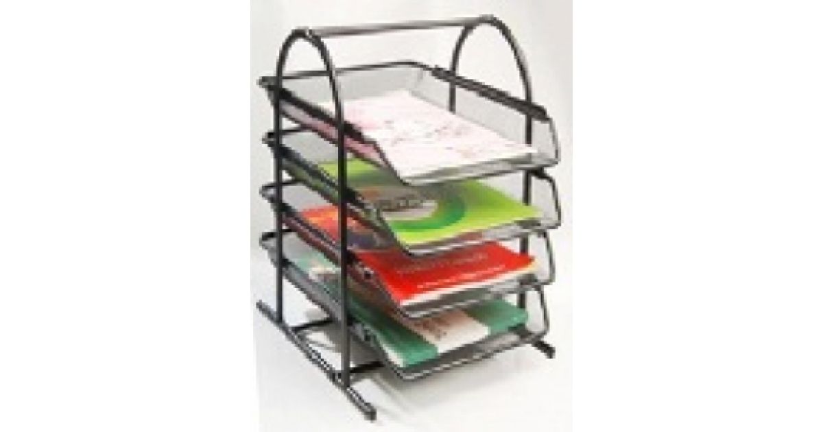 4-tier Document Tray Metal Corner · Stationery