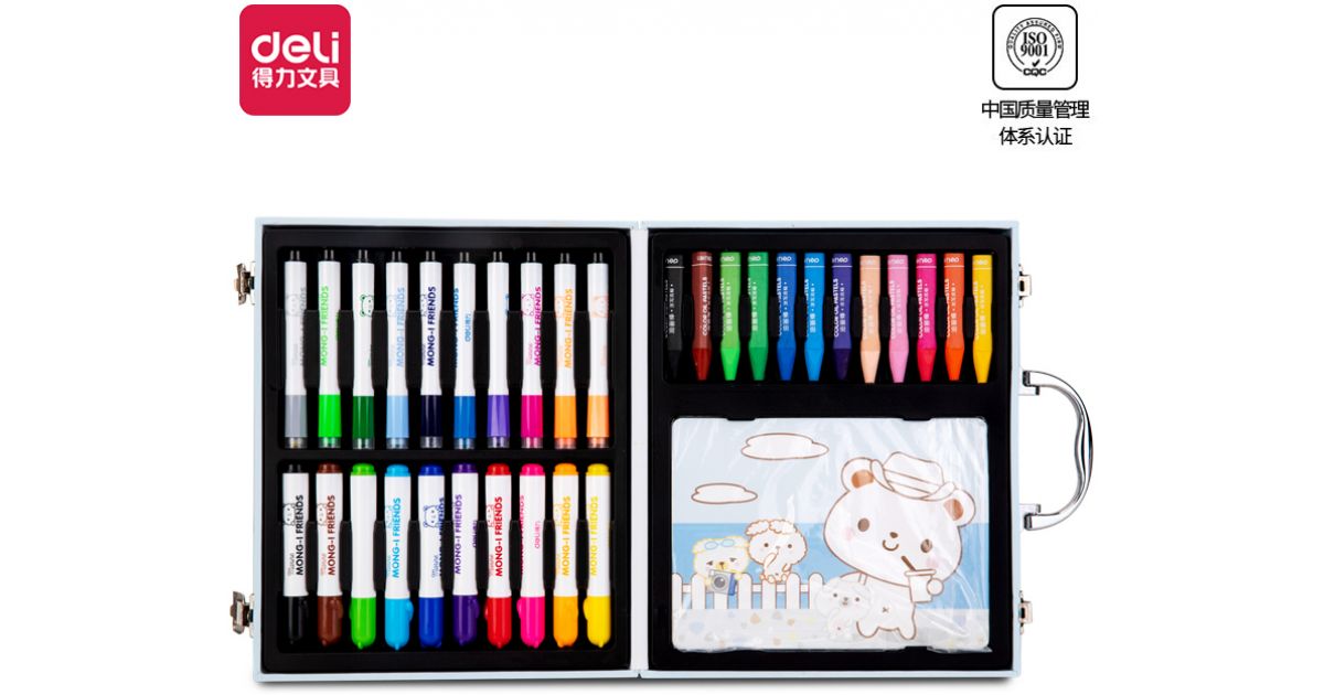 52-piece Art set BLUE Deli · Stationery