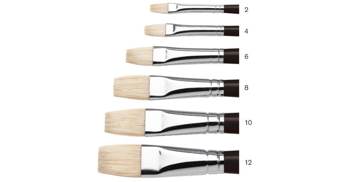 AZANTA შავი მოკლე ბრტყელი ფუნჯი NO.2 Winsor & Newton · საკანცელარიო