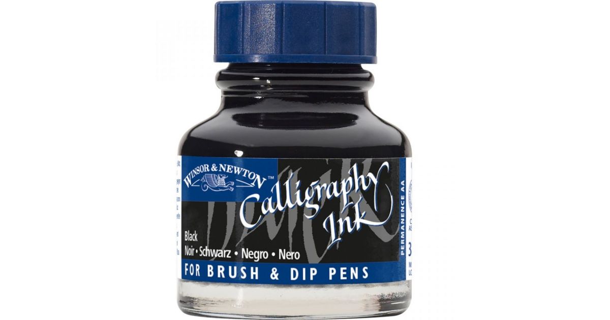 CALLIGRAPHY INK BLACK Winsor & Newton 30ml · Stationery