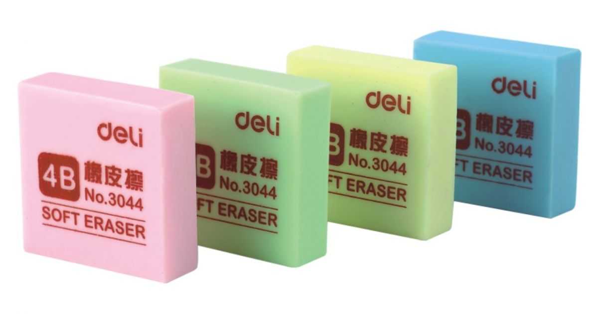 Eraser Square 35x35x11mm Deli · Stationery