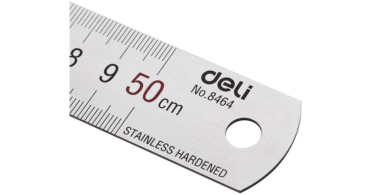 Metal Ruler Deli 50cm · Stationery