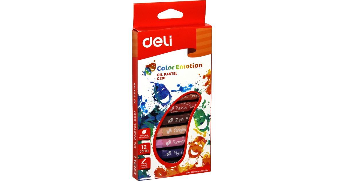 Oil Pastel Deli Color Emotion 12 Colors · Stationery