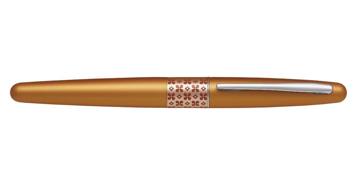 Pilot Retro Pop Collection - Ballpoint pen - Metallic Orange & Flower ...