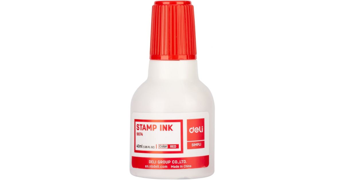 Stamp Ink Deli 40ml - Red · Stationery