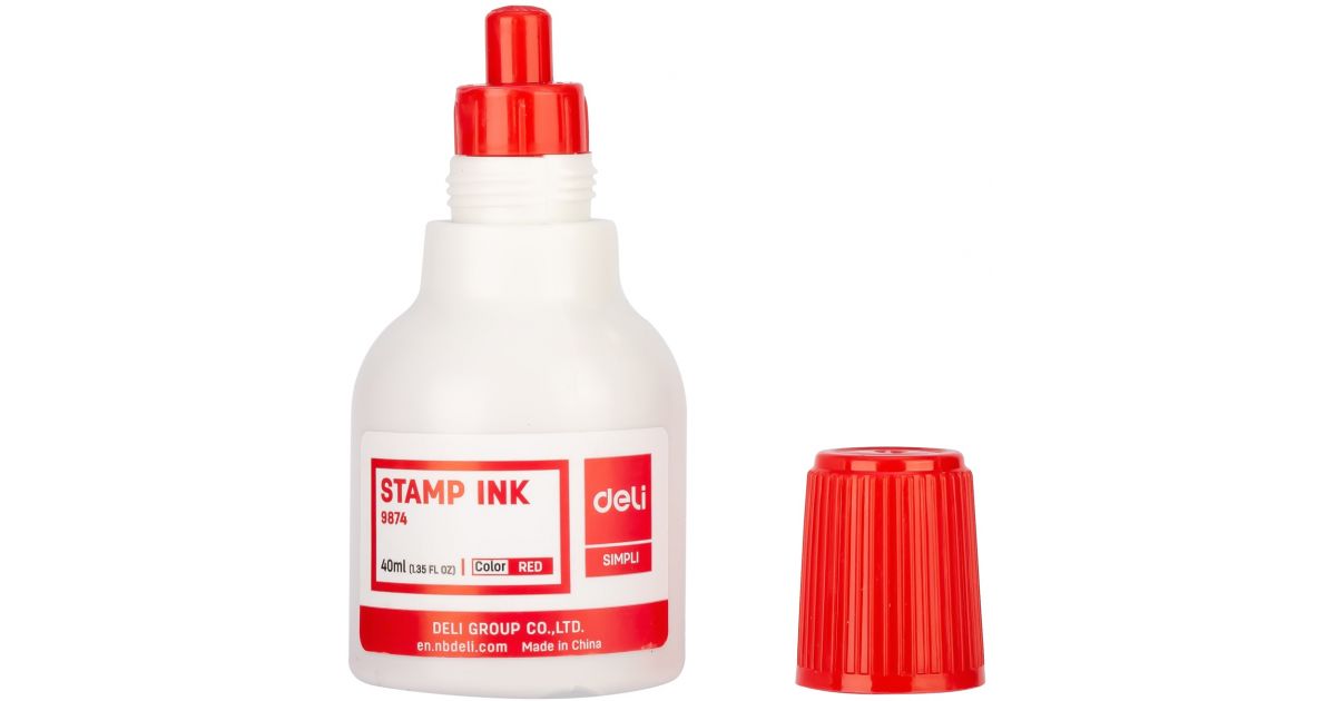 Stamp Ink Deli 40ml - Red · Stationery