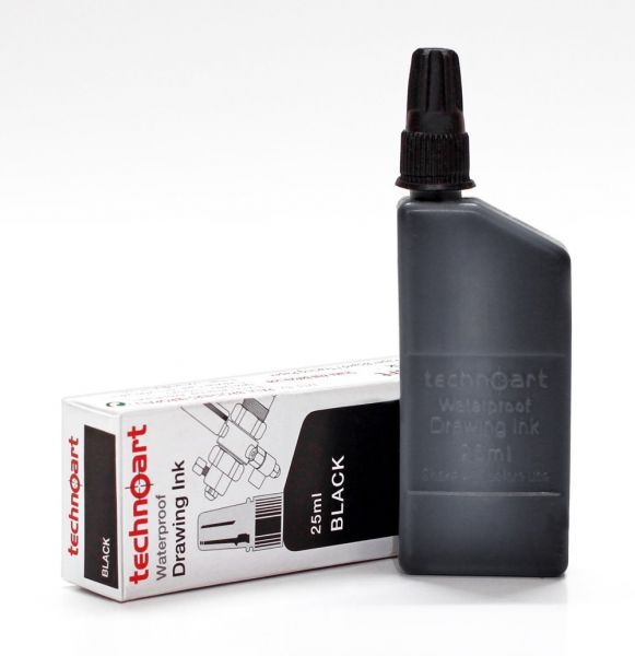 Waterproof Drawing Ink - Black Isomars 25ml · Stationery