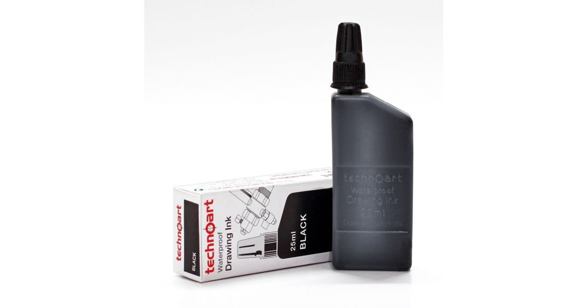 Waterproof Drawing Ink - Black Isomars 25ml · Stationery