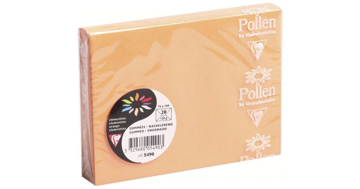 კონვერტი Clairefontaine 75x100მმ 120გ/მ² 20 ცალი · საკანცელარიო